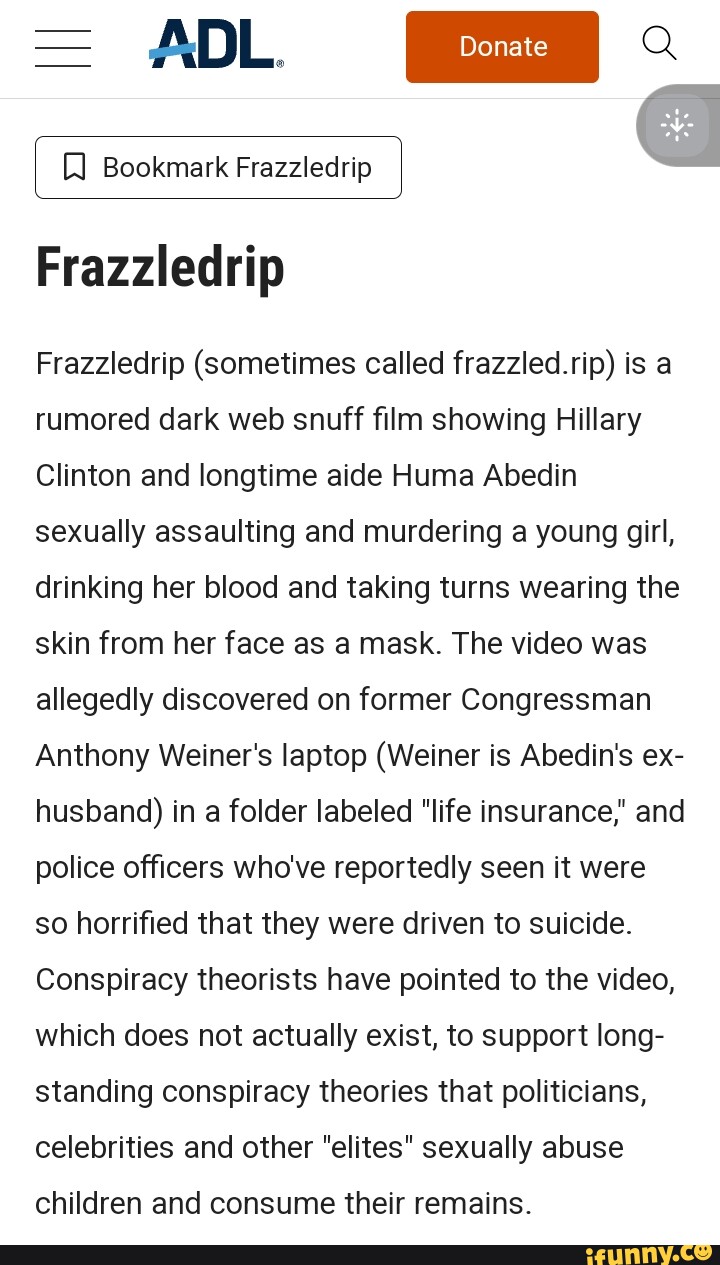 ADL Bookmark Frazzledrip I Frazzledrip Frazzledrip (sometimes called ...