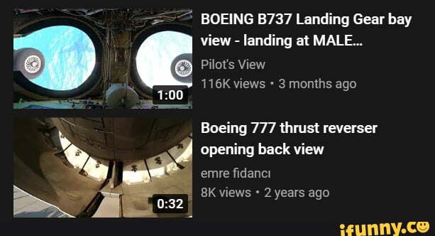 BOEING B737 Landing Gear bay view - landing at MALE... Pilot's View ...