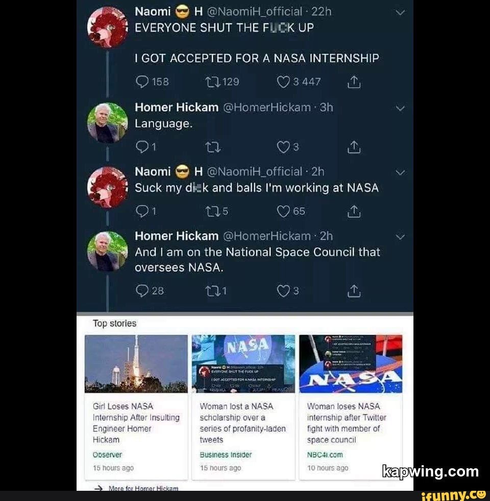 Naomi & H @NaomiH. al- EVERYONE SHUT THE FluitK UP I GOT ACCEPTED FOR A ...