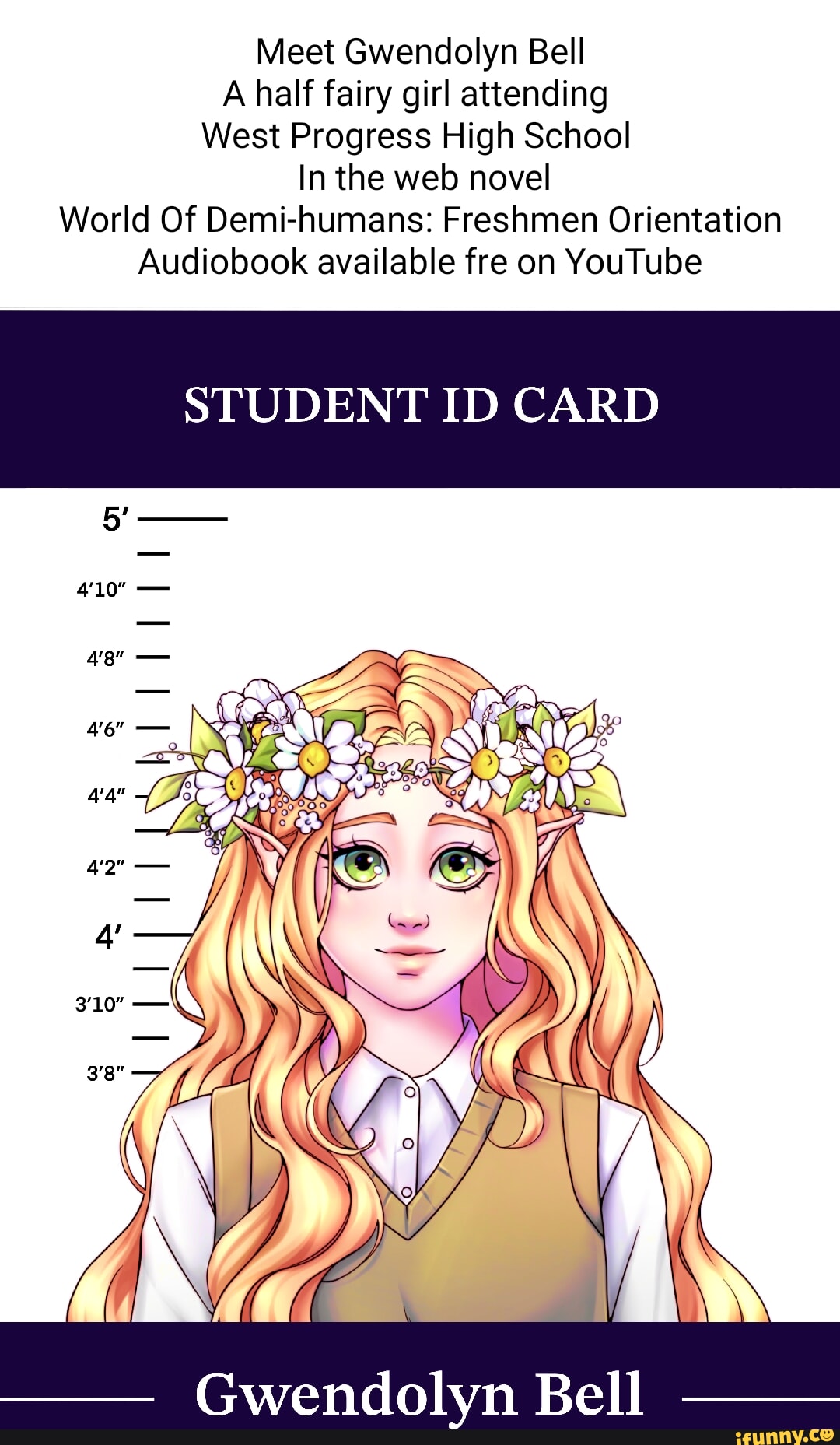 Meet Gwendolyn Bell A half fairy girl attending West Progress High ...