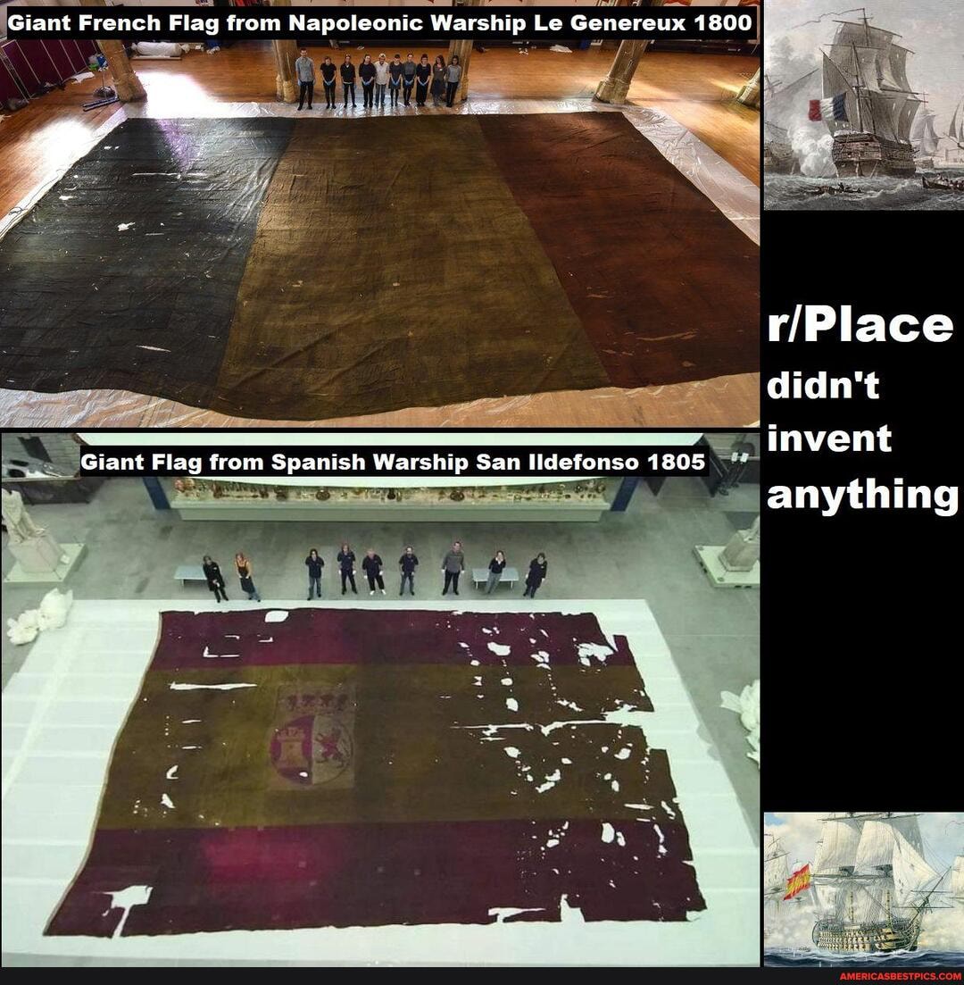 Giant French Flag from Napoleonic Warship Le Genereux 1800 Giant Flag ...