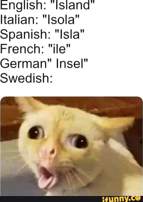 Englisn: Island" Italian: "Isola" Spanish: "Isla" French: "ile" German ...