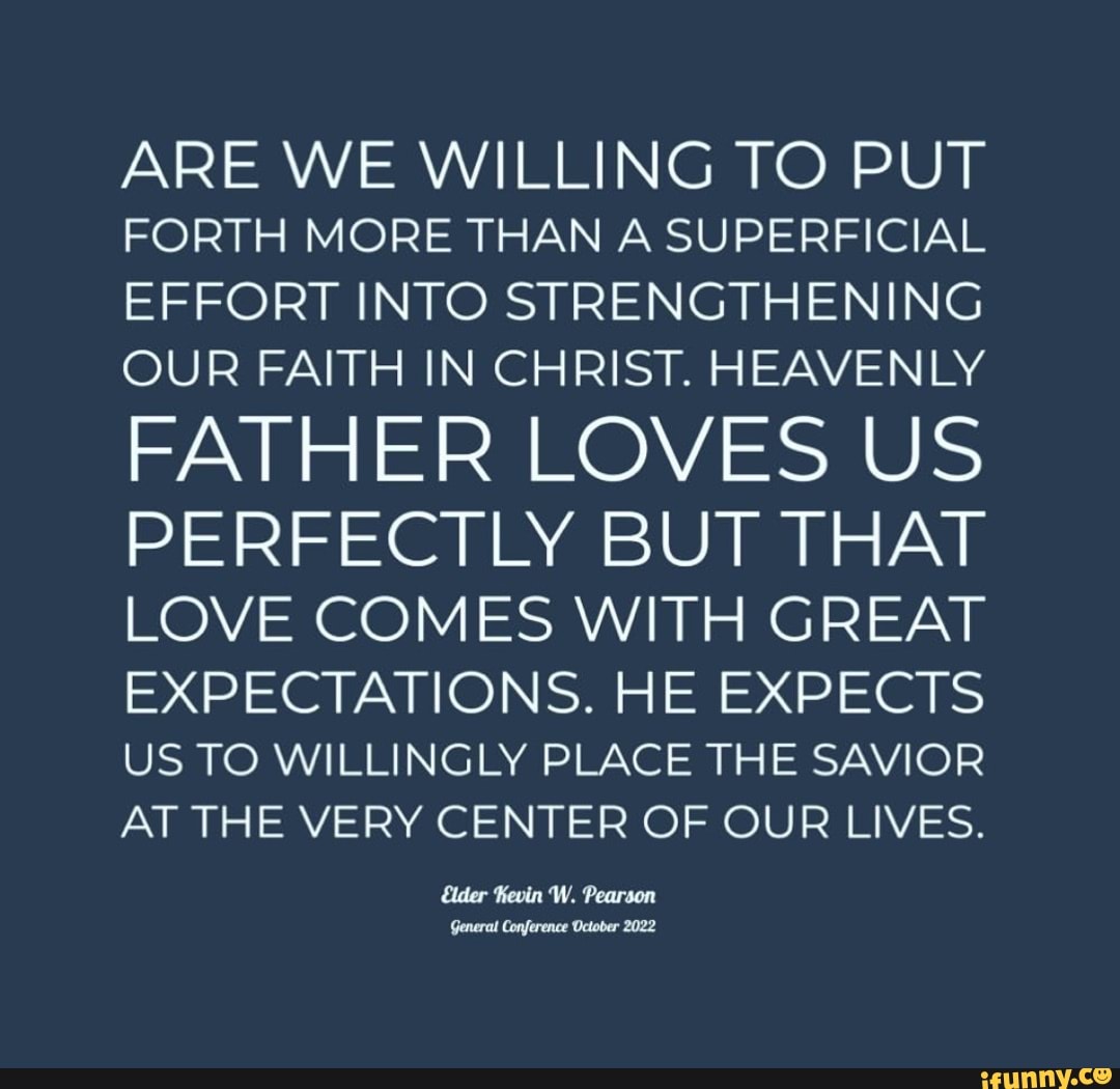 ARE WE WILLING TO PUT FORTH MORE THAN A SUPERFICIAL EFFORT INTO ...