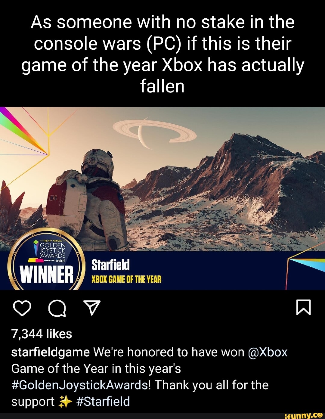 Starfieldgame memes. Best Collection of funny Starfieldgame pictures on ...