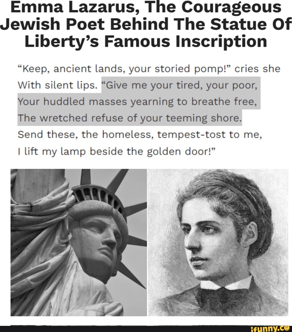 Emma Lazarus, The Courageous Jewish Poet Behind The Statue Of Liberty's ...