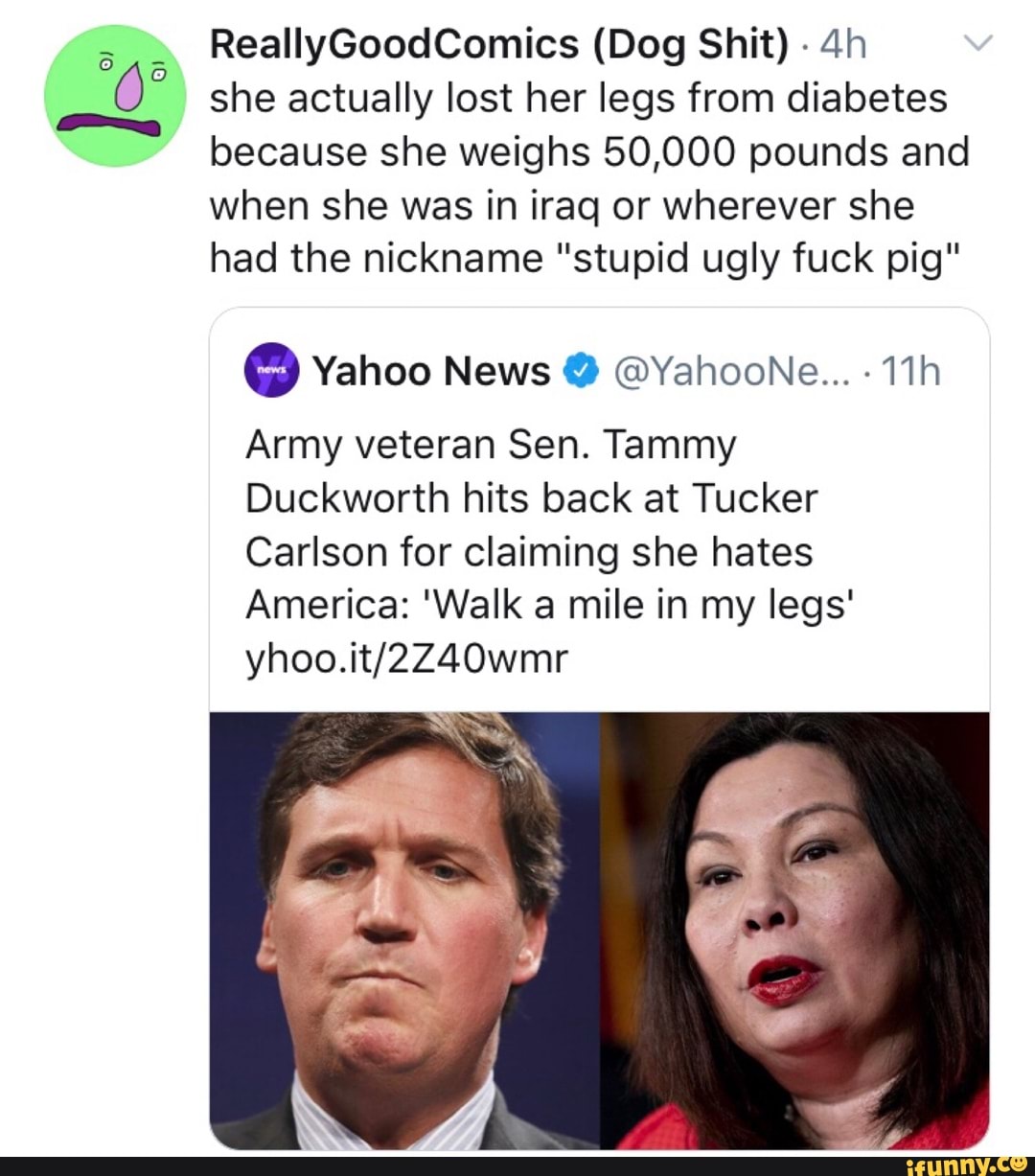 ReallyGoodComics (Dog Shit) she actually lost her legs from diabetes ...