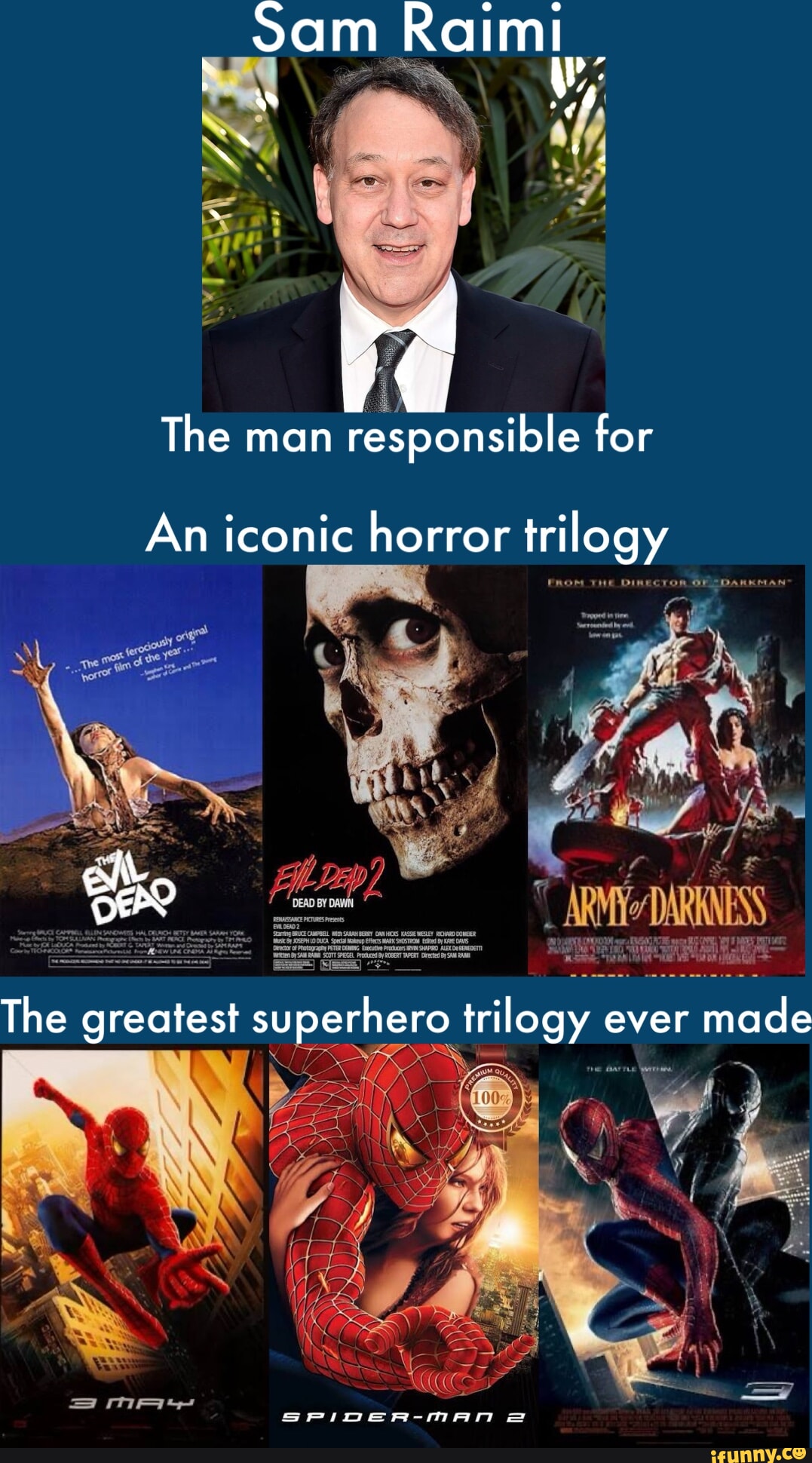 Sam The man responsible for An iconic horror trilogy The greatest ...