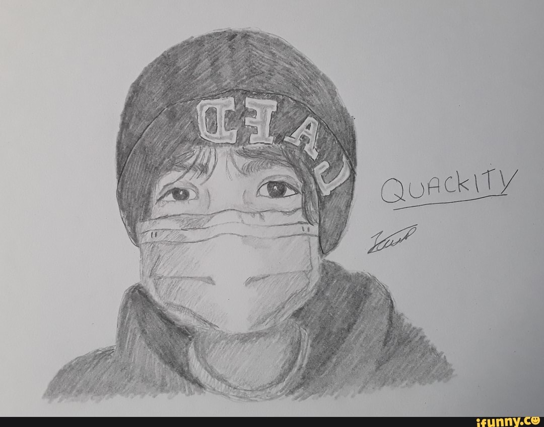 A realistic drawing of Quackity! - iFunny