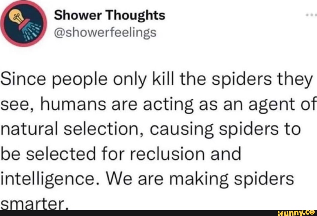 Since people only kill the spiders they see, humans are acting as an ...