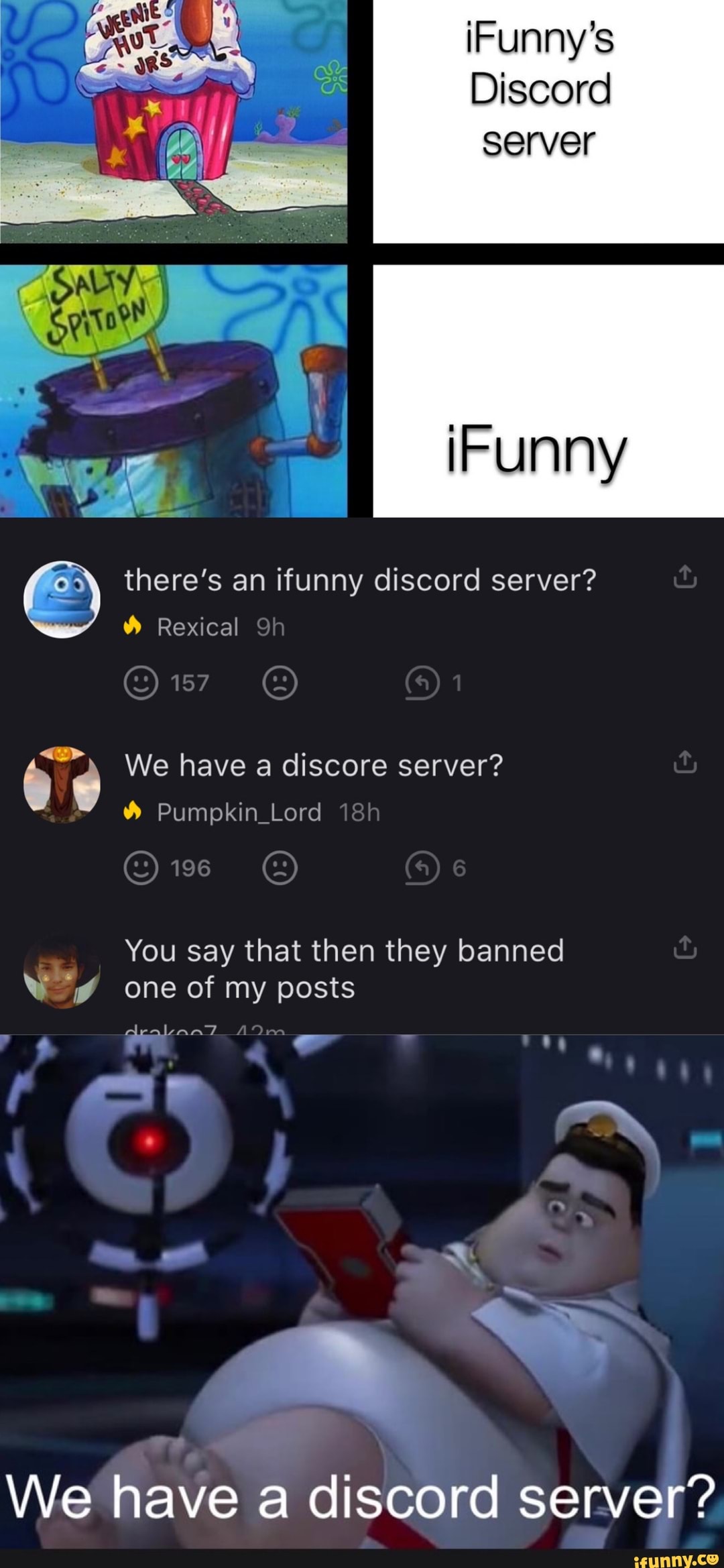 IFunny's Discord server IFunny there's an ifunny discord server? Rexical 187 ee We have a ...