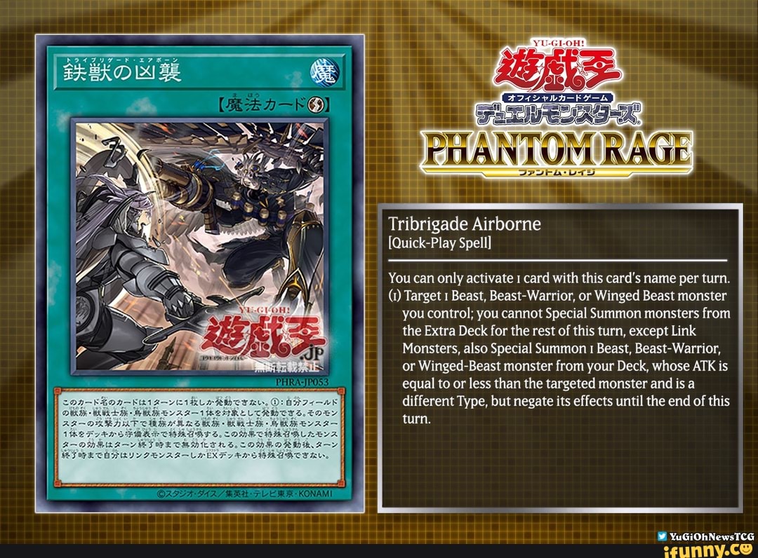 Tribrigade Airborne [Quick-Play Spell] You can only activate 1 card ...