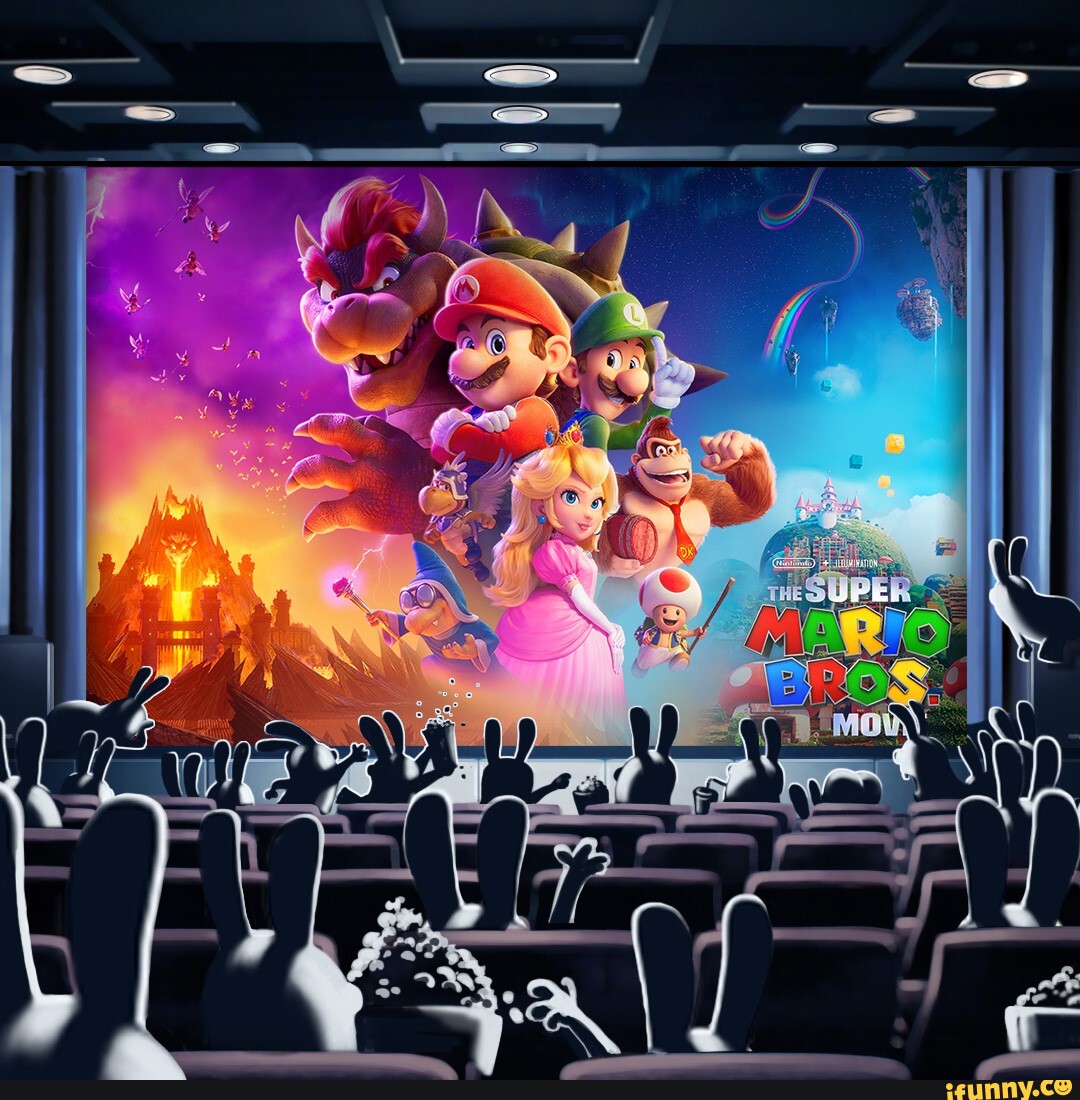 Official Rabbids celebrating The Super Mario Bros Movie - iFunny