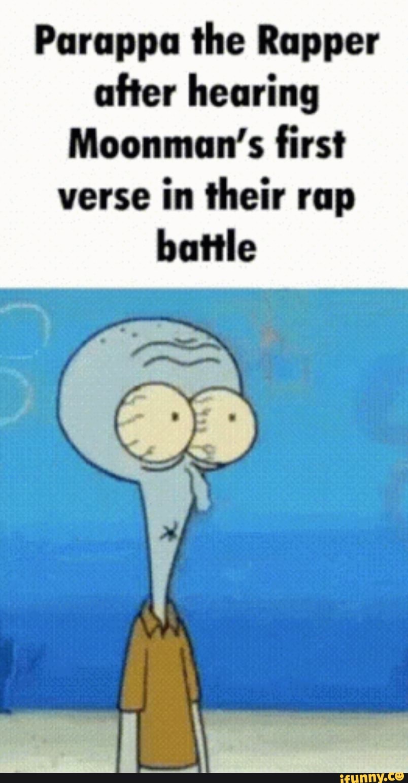 Parappa the Rapper after hearing Moonman's first verse in their rap ...