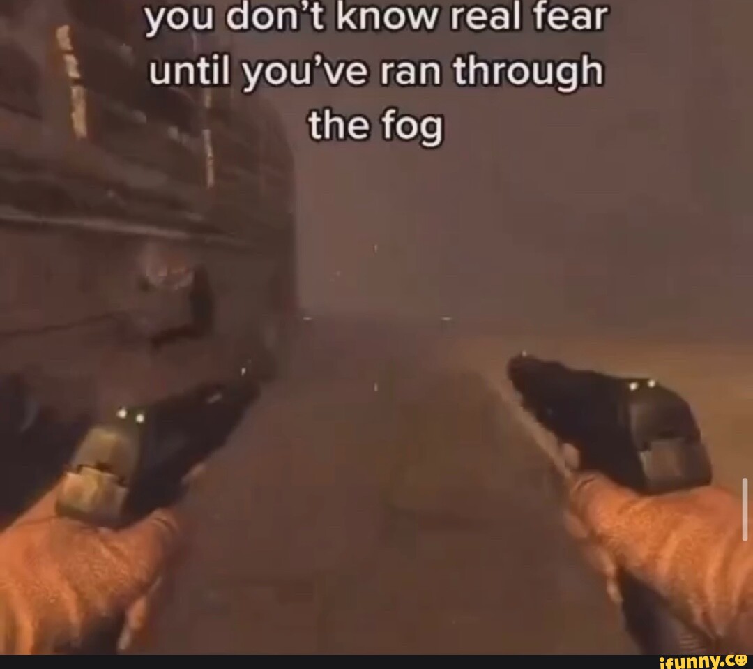 You dont know real fear until you've ran through the fog - iFunny