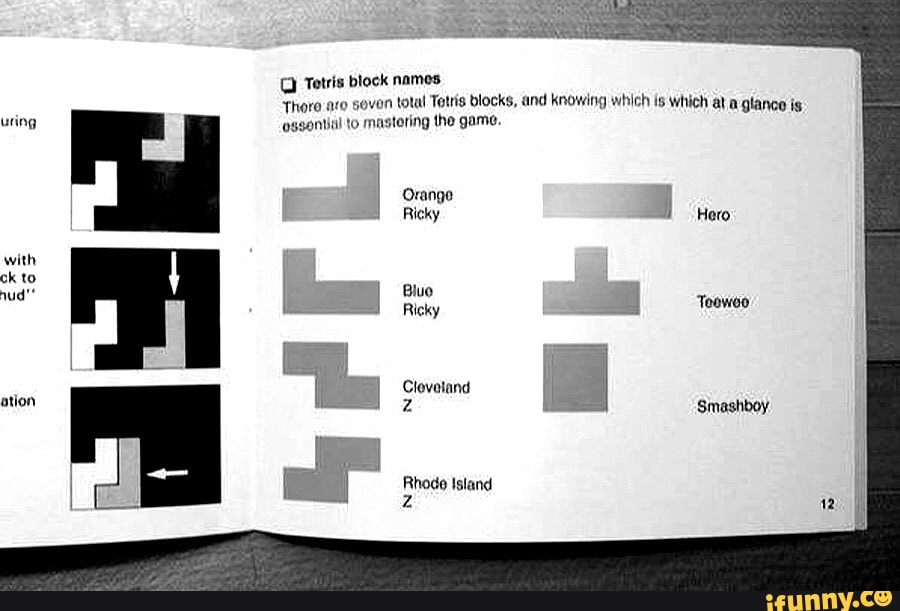 (Q Totris block names Thoro aro soven total Tetris blocks, and knowing ...