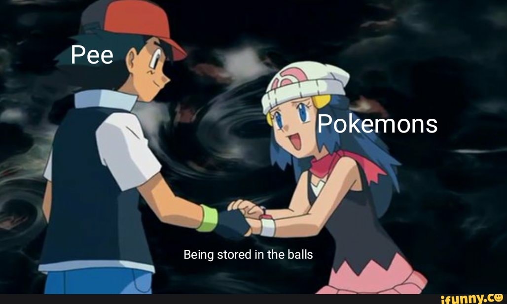 Pee Pokemons Being stored in the balls - iFunny