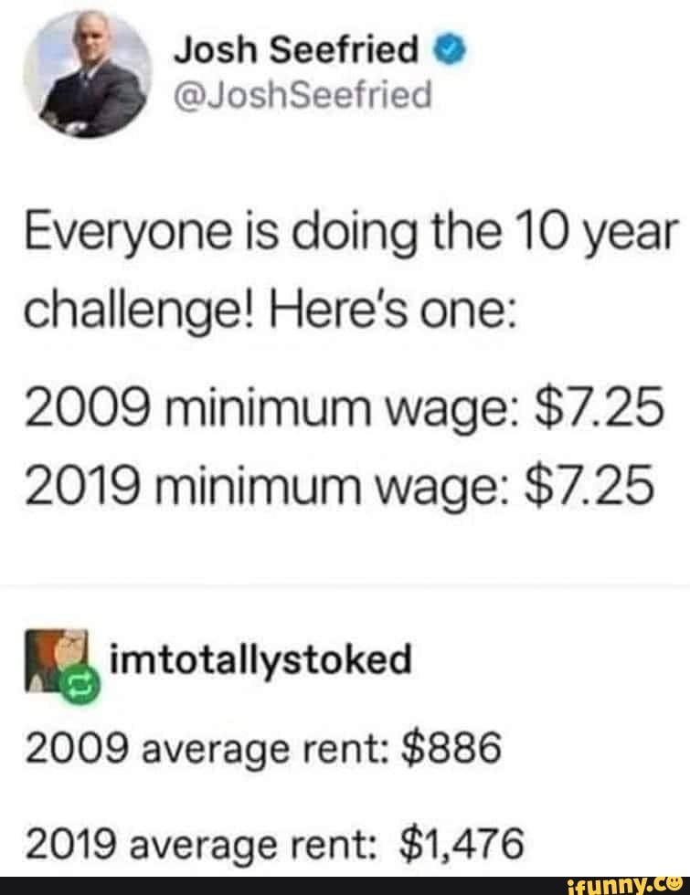 Josh Seefried @JoshSeetried Everyone is doing the 10 year challenge ...