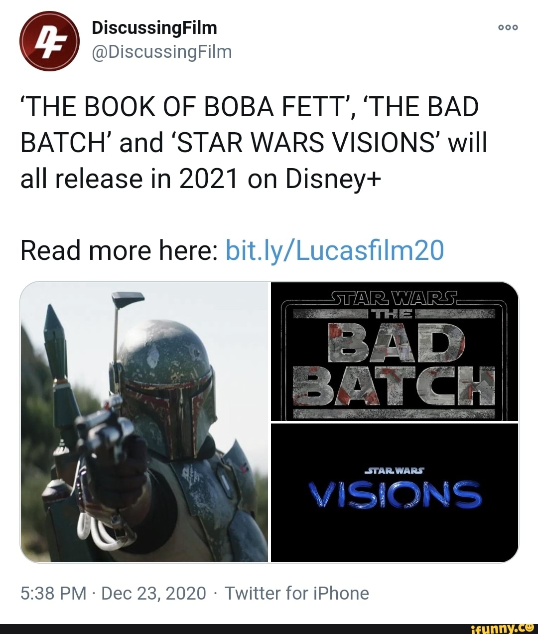 \ Discussing @DiscussingFilm 'THE BOOK OF BOBA FETT, 'THE BAD BATCH ...