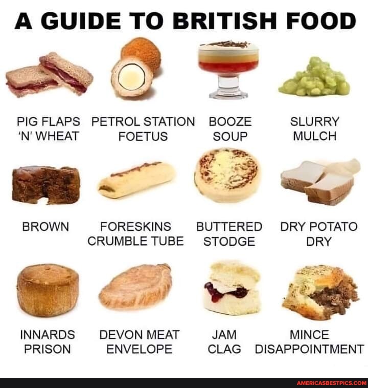 A GUIDE TO BRITISH FOOD (Or PIG FLAPS PETROL STATION BOOZE SLURRY 'N ...