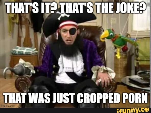 THAT'S IT? THAT'S THE JOKE? THAT WAS JUST CROPPED PORN - iFunny