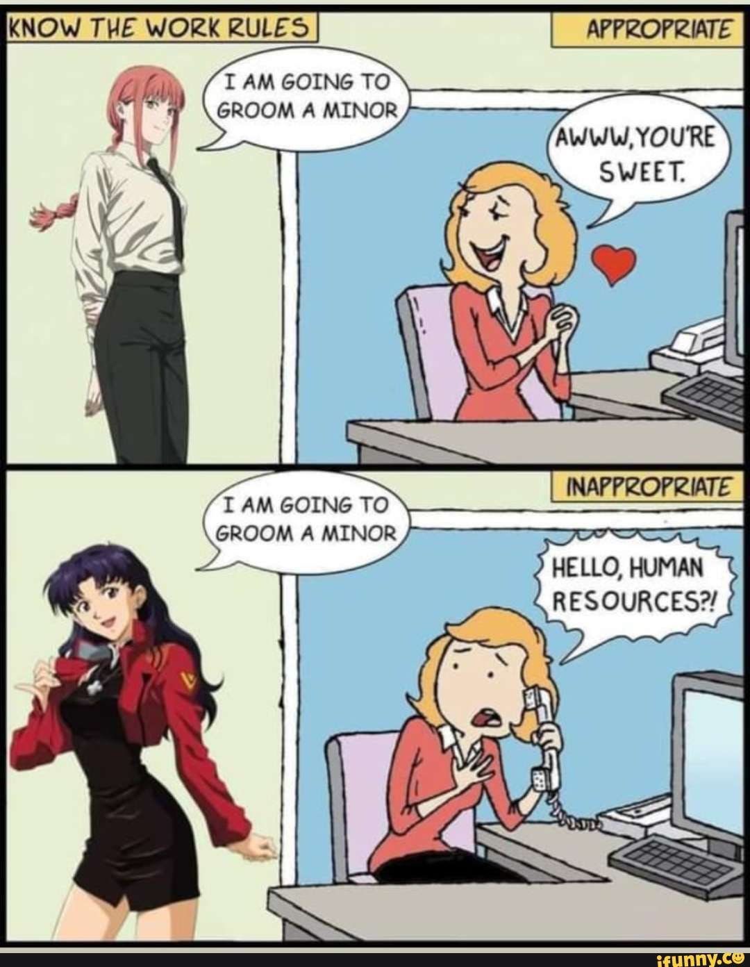 KNOW THE WORK RULES APPROPRIATE AW SWEET. I AM GOING TO GROOM A MINOR IT AM GOING TO GROOM A ...