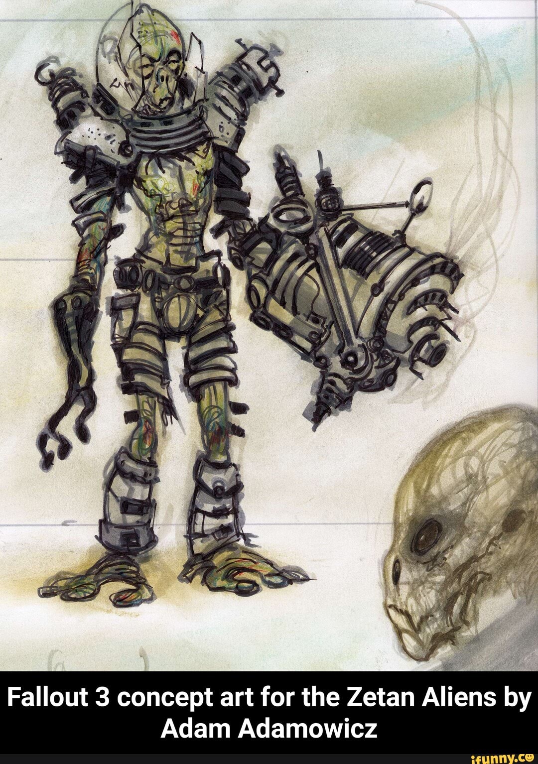 Ss Fallout 3 concept art for the Zetan Aliens by Adam Adamowicz ...