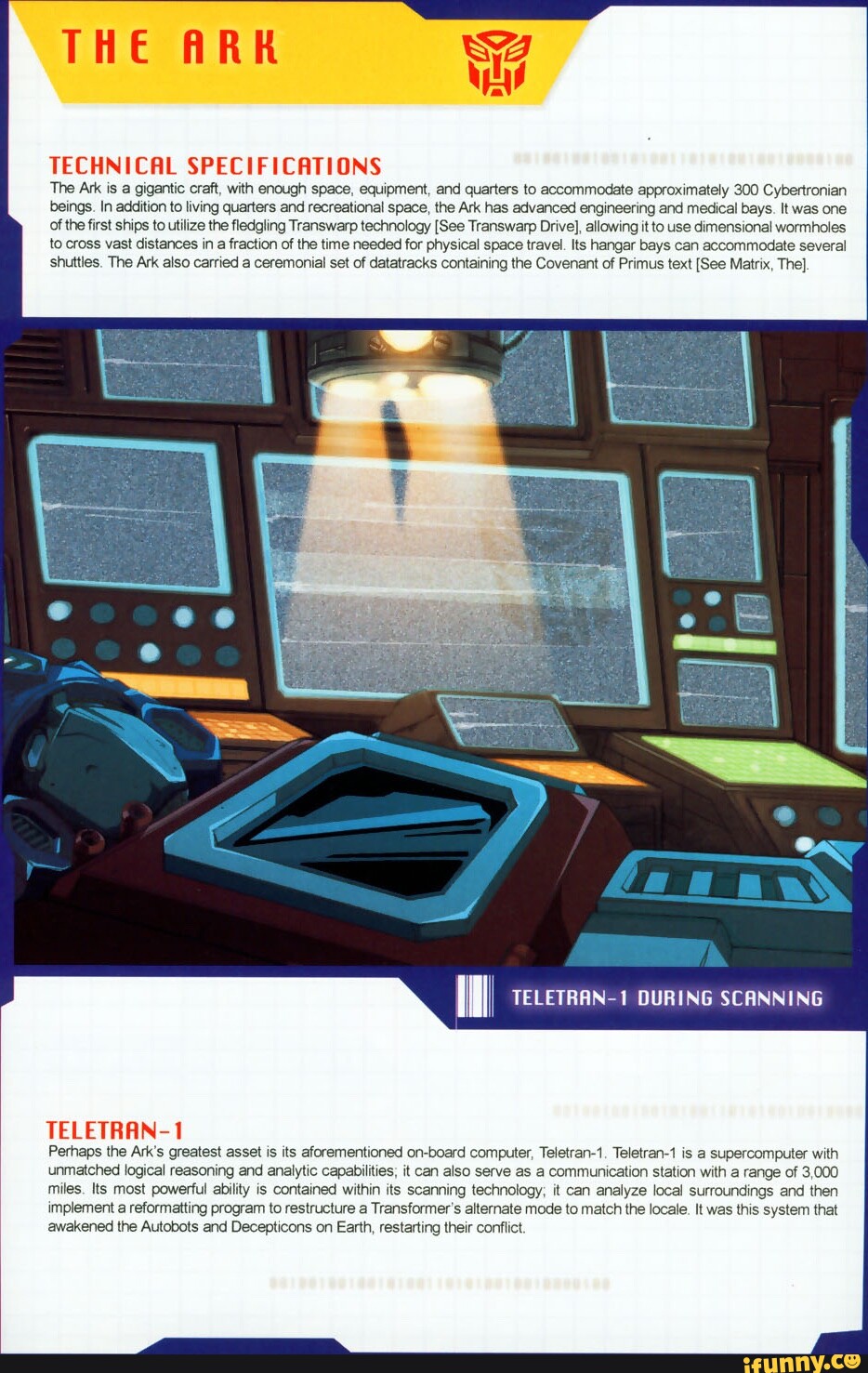 THE ARK TECHNICAL SPECIFICATIONS The Ark is gigantic craft, with enough ...