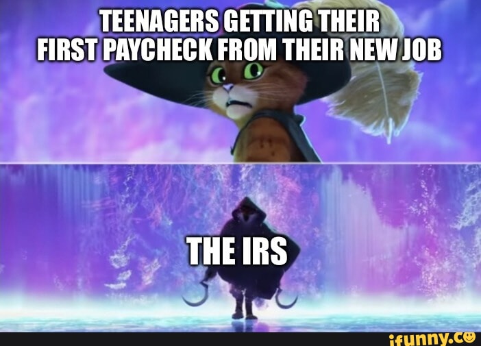 TEENAGERS GETTING THEIR FIRST PAYCHECK FROM THEIR NEW JOB THEIRS - iFunny