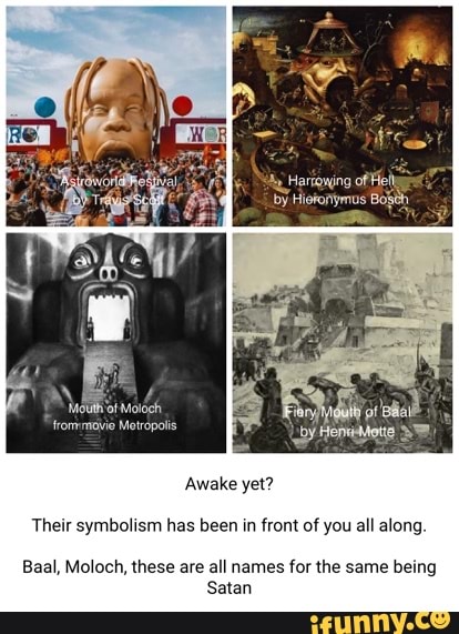 Awake yet? Their symbolism has been in front of you all along Baal ...