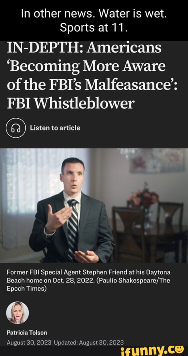 In other news. Water is wet. Sports at 11. IN-DEPTH: Americans ...