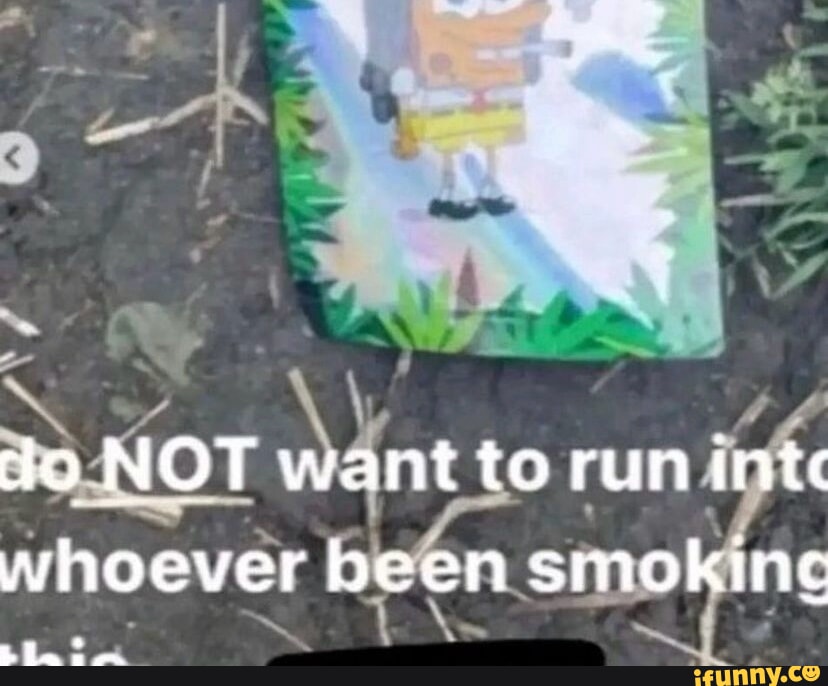 Do NOT want to run inte whoever been en. smo ing - iFunny