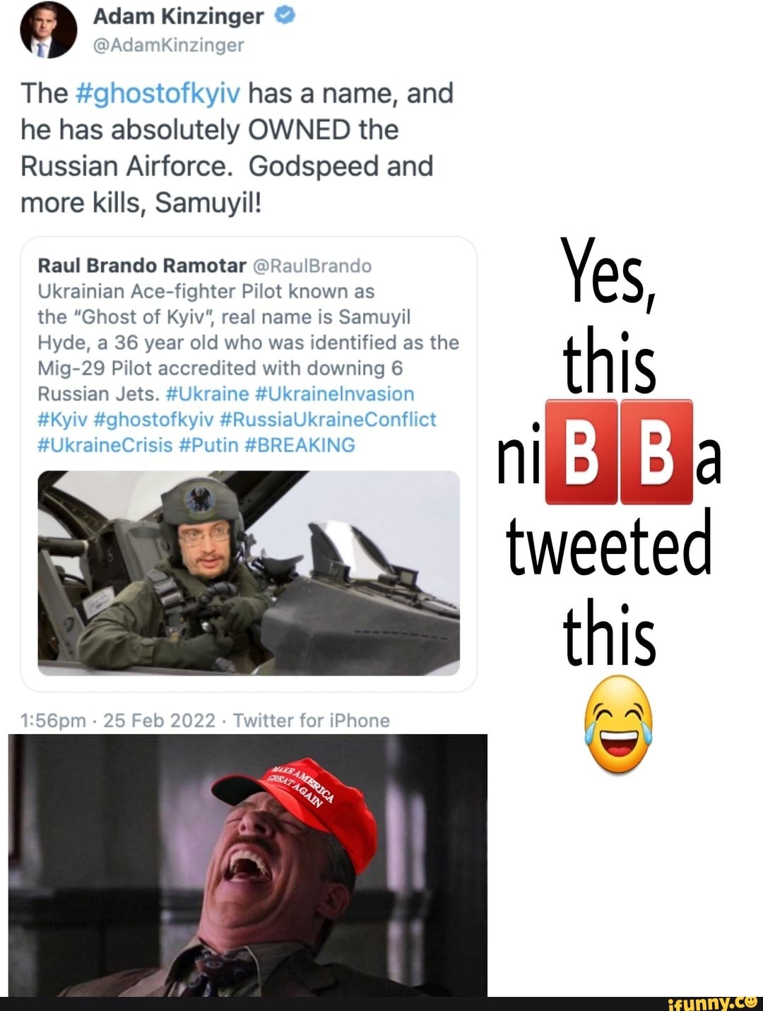 Adam Kinzinger @AdamKinzinger The #ghostofkyiv has a name, and he has ...