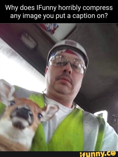 Why does Funny horribly compress any image you put a caption on? - iFunny