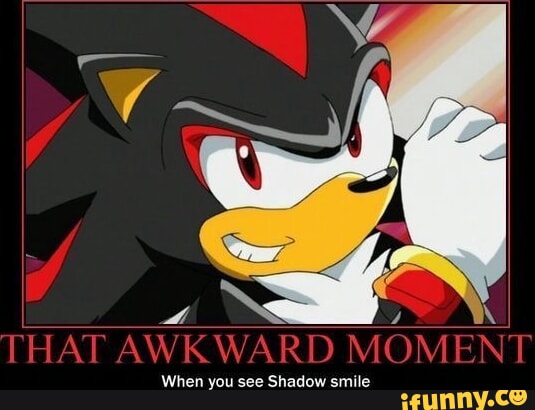 NS Z THAT AWKWARD MOMENT When you see Shadow smile - iFunny