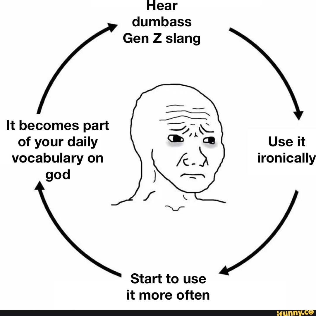 Hear dumbass Gen Z slang It becomes part of your daily Use it ...