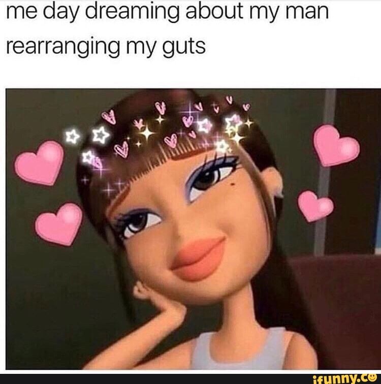 Me day dreaming about my man rearranging my guts - iFunny
