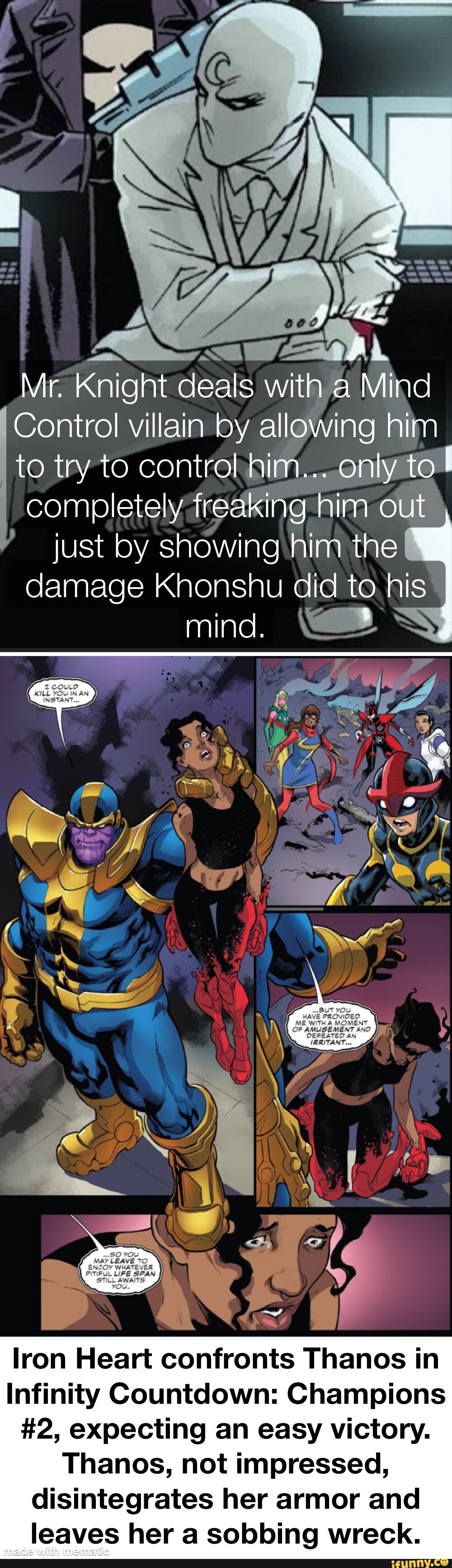 Mr. Knight deals with a Mind Control villain by allowing him to try to ...