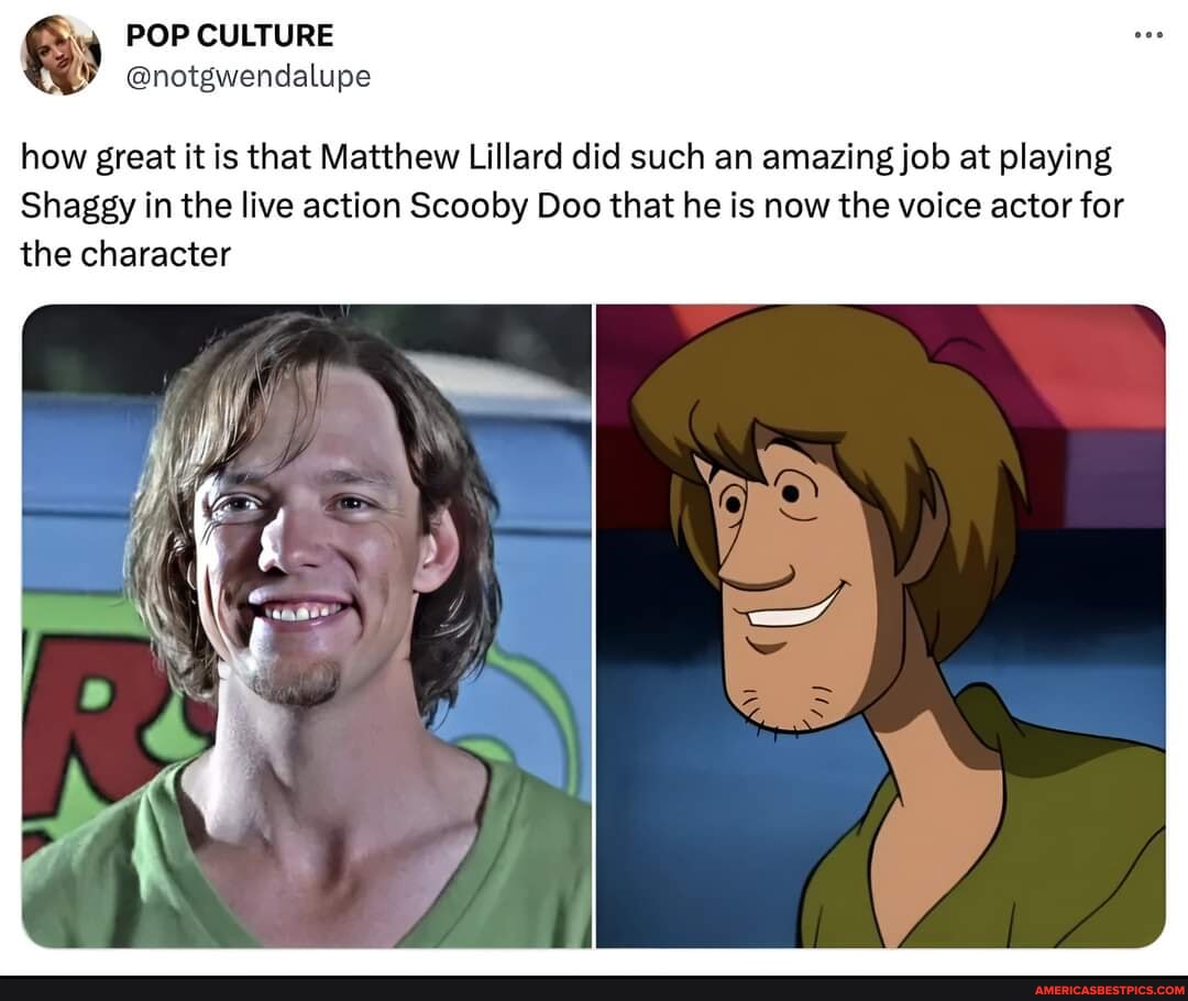 Iw POP CULTURE @notgwendalupe how great it is that Matthew Lillard did ...