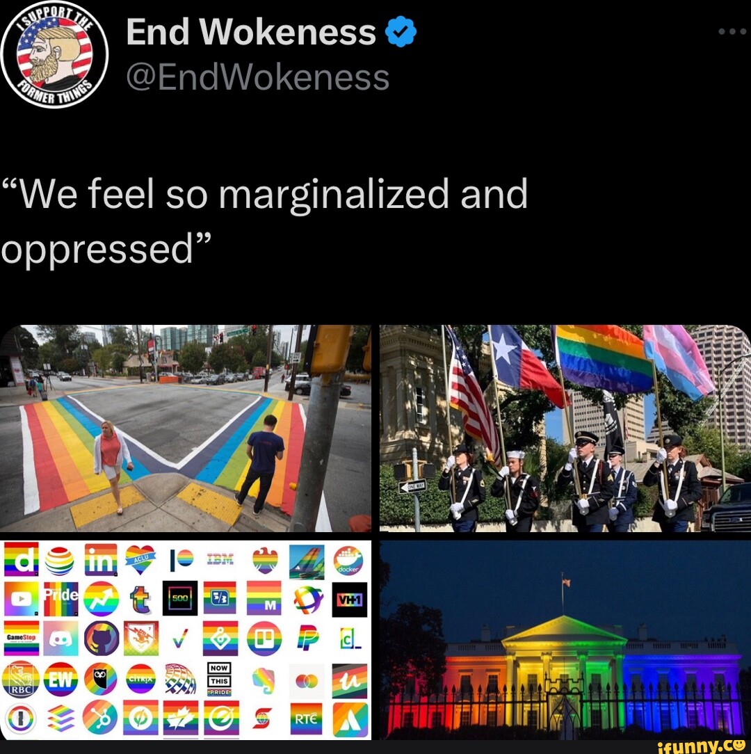 End Wokeness "We feel so marginalized and oppressed" rene - iFunny