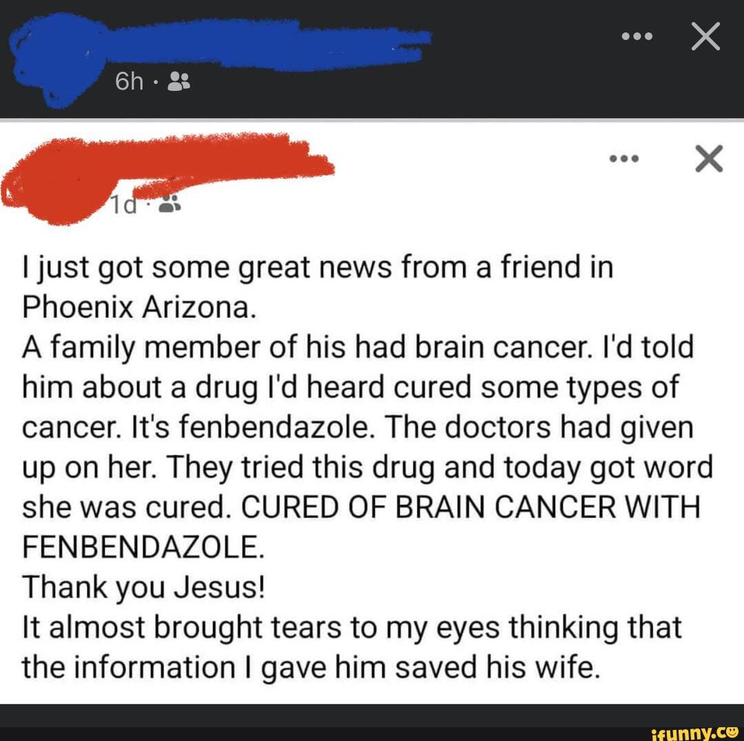Fenbendazole memes. Best Collection of funny Fenbendazole pictures on ...