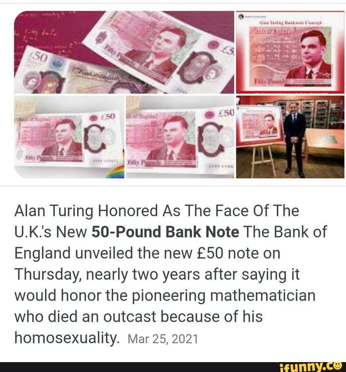 AA Alan Turing Honored As The Face Of The U.K.'s New 50-Pound Bank Note ...