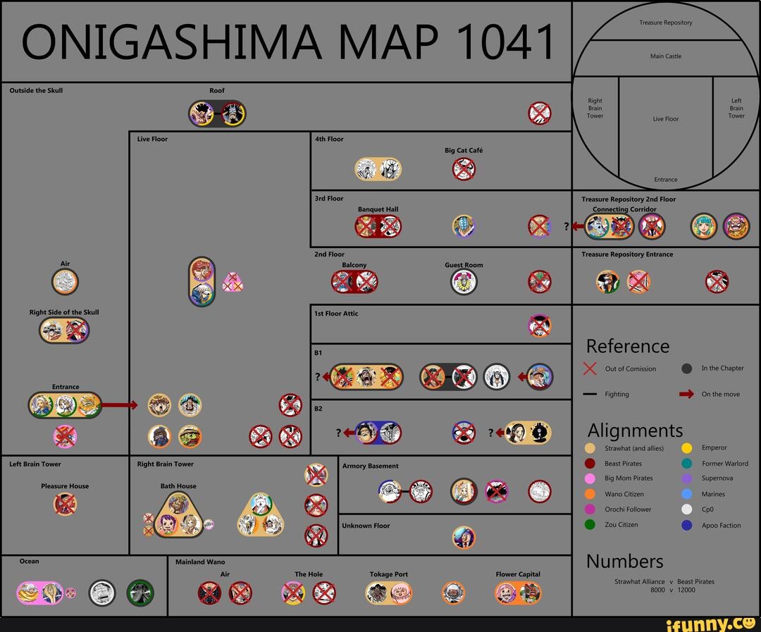 ONIGASHIMA MAP 1041 'Outside the Skull Right Side of the Skull Live ...