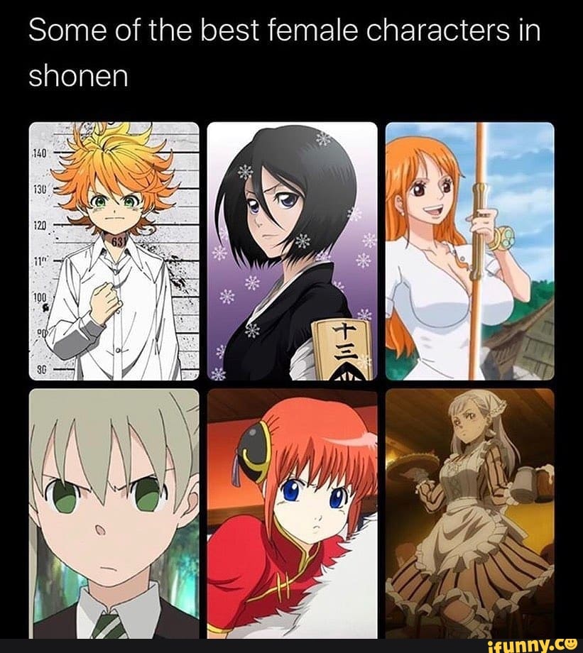 Some of the best female characters in shonen - iFunny