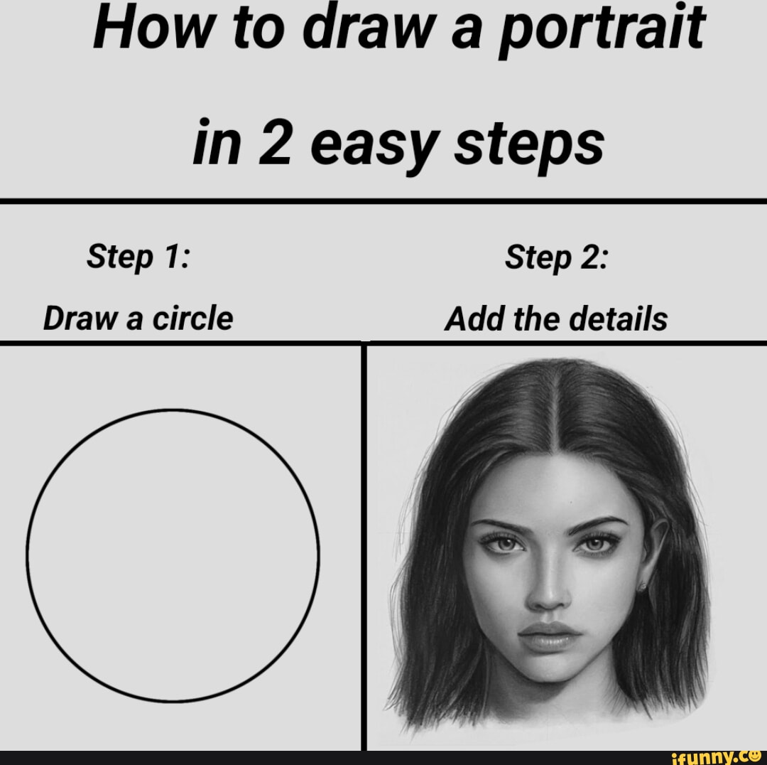How to draw a portrait in 2 easy steps Step is Step 2: Draw a circle ...
