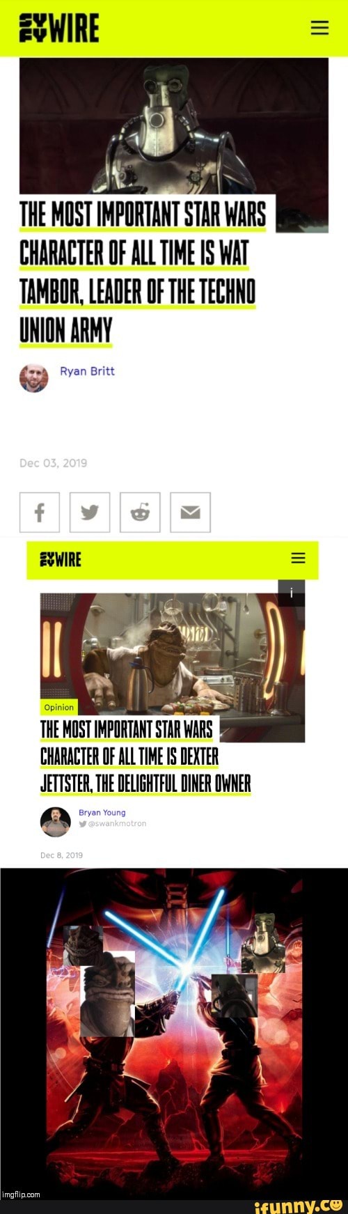 THE MOST IMPORTANT STAR WARS CHARACTER OF ALL TIME IS WAT TAMBOR ...