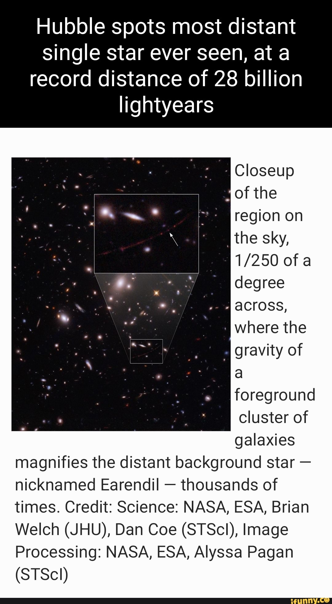 Hubble spots most distant single star ever seen, at record distance of ...