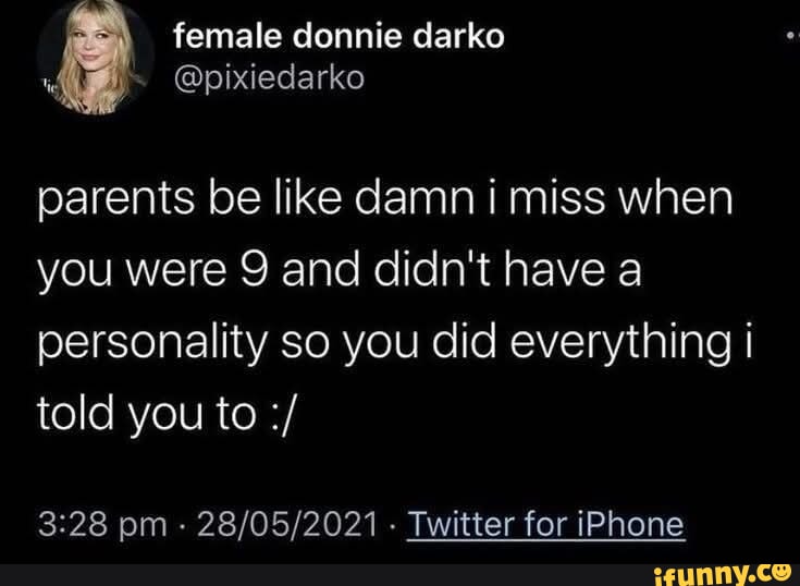 Female donnie darko parents be like damn i miss when you were 9 and ...