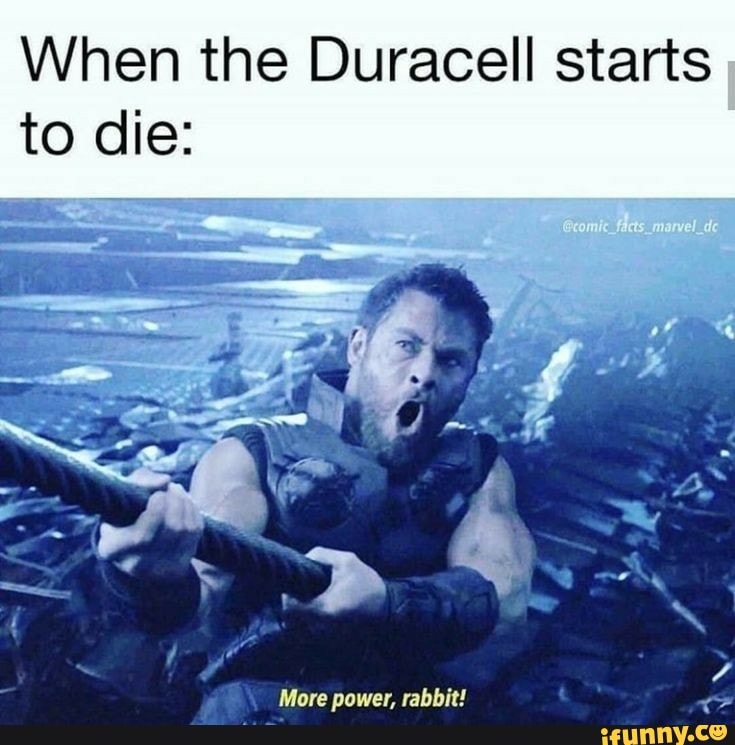 When the Duracell starts to die: More power, rabbit! - iFunny