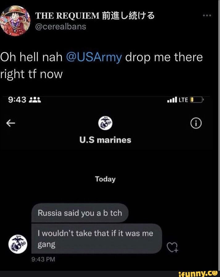 Oh hell nah @USArmy drop me there right tf now LTE 6 @ U.S marines ...