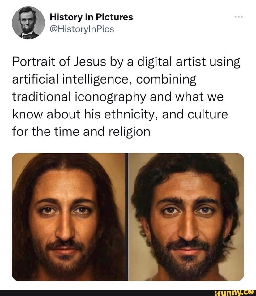 Portrait of Jesus by a digital artist using artificial intelligence ...